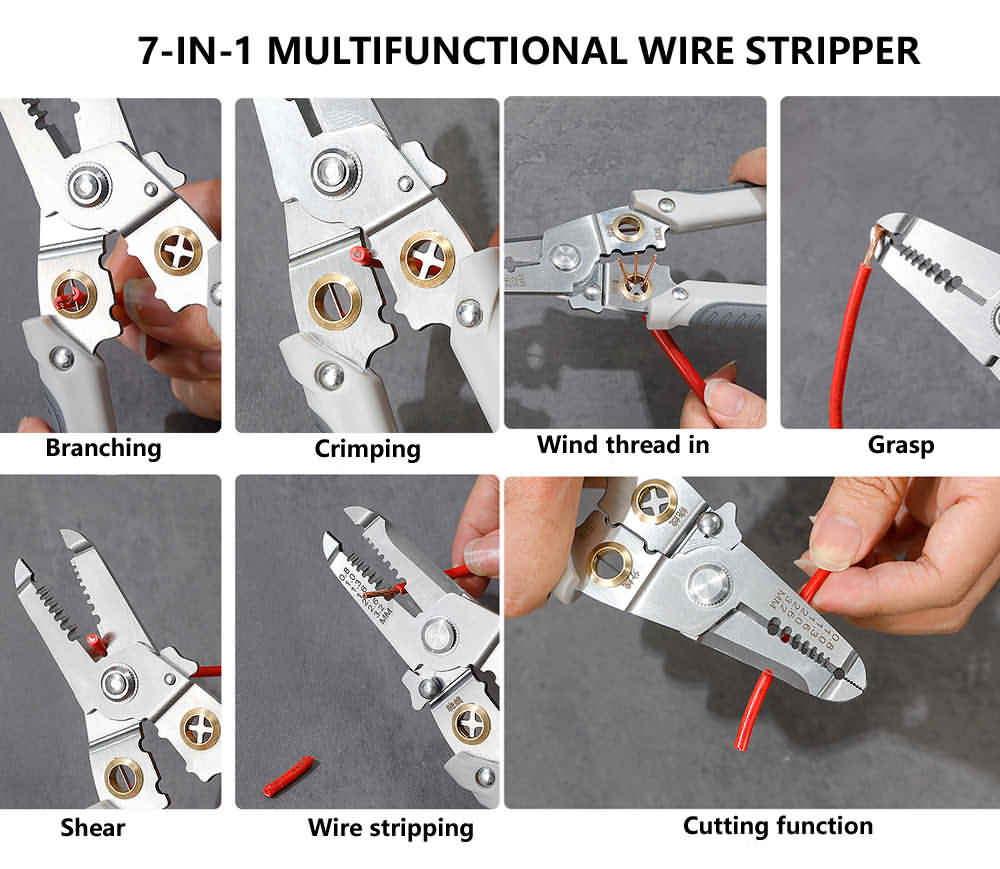 Special Wire Stripper for Electrician 7-in-1 Multifunction Wire Plier ...
